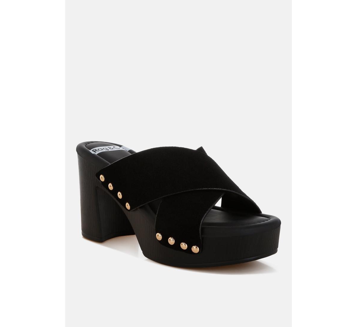 Click here for Rag & Co Womens Mearsk Genuine Suede Leather Clogs... prices