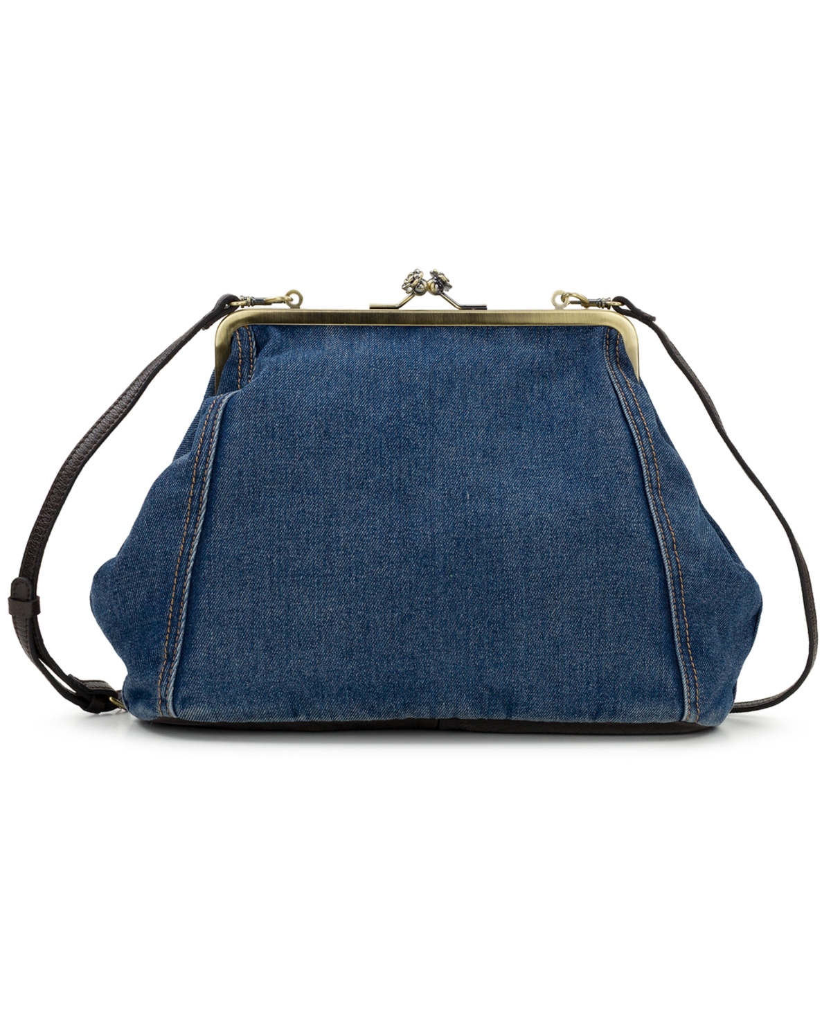 Click here for Patricia Nash Vivienne Medium Denim Frame Clutch H... prices