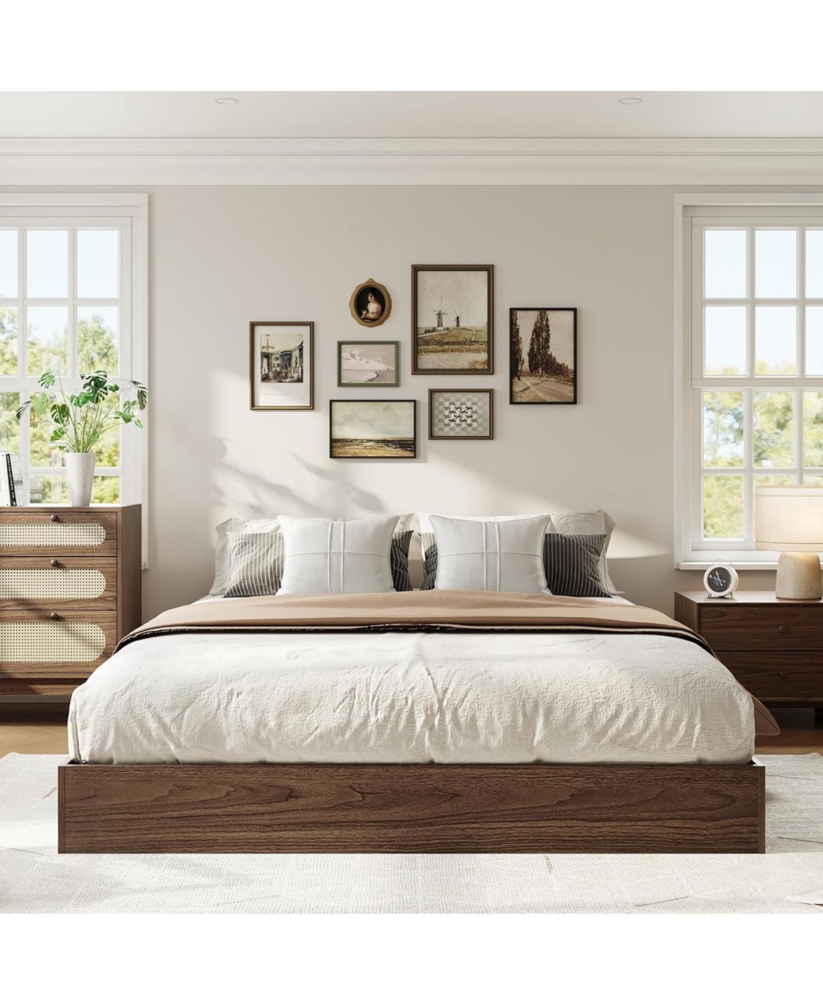Click here for gaomon Platform Bed Frame with Wooden Slats  Floor... prices