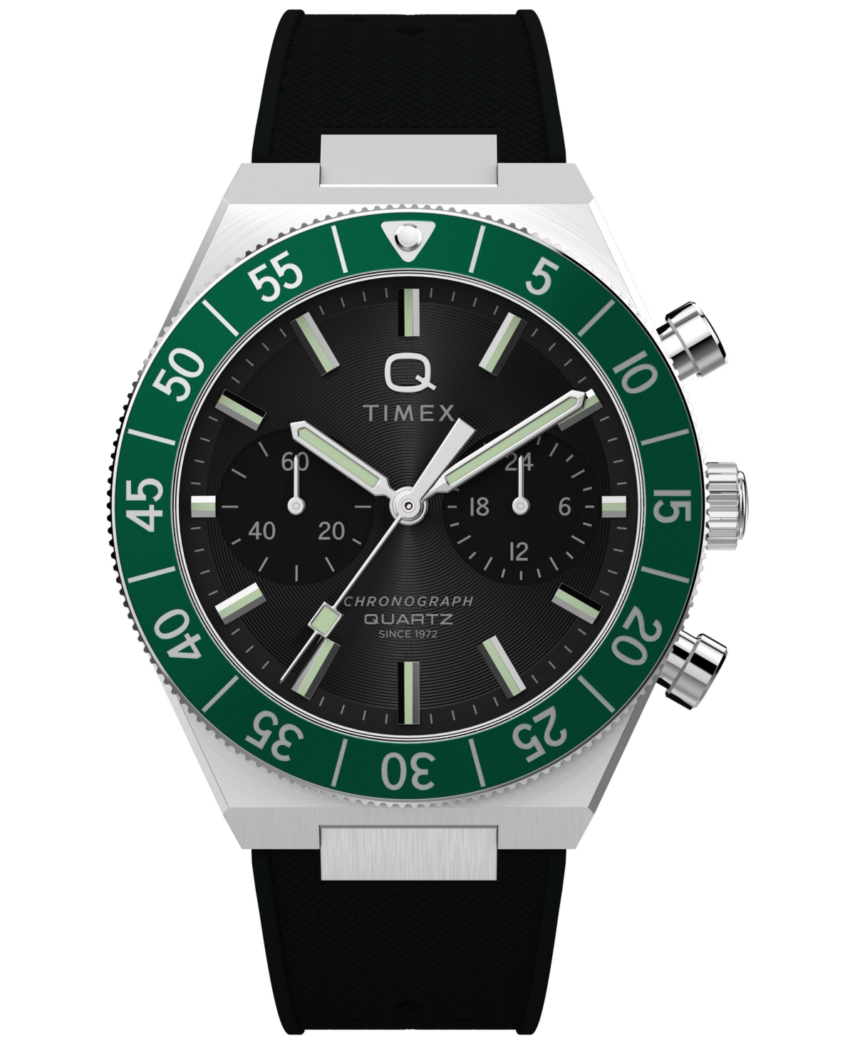 Click here for Timex Mens Quartz Chronograph Black Silicone Watch... prices