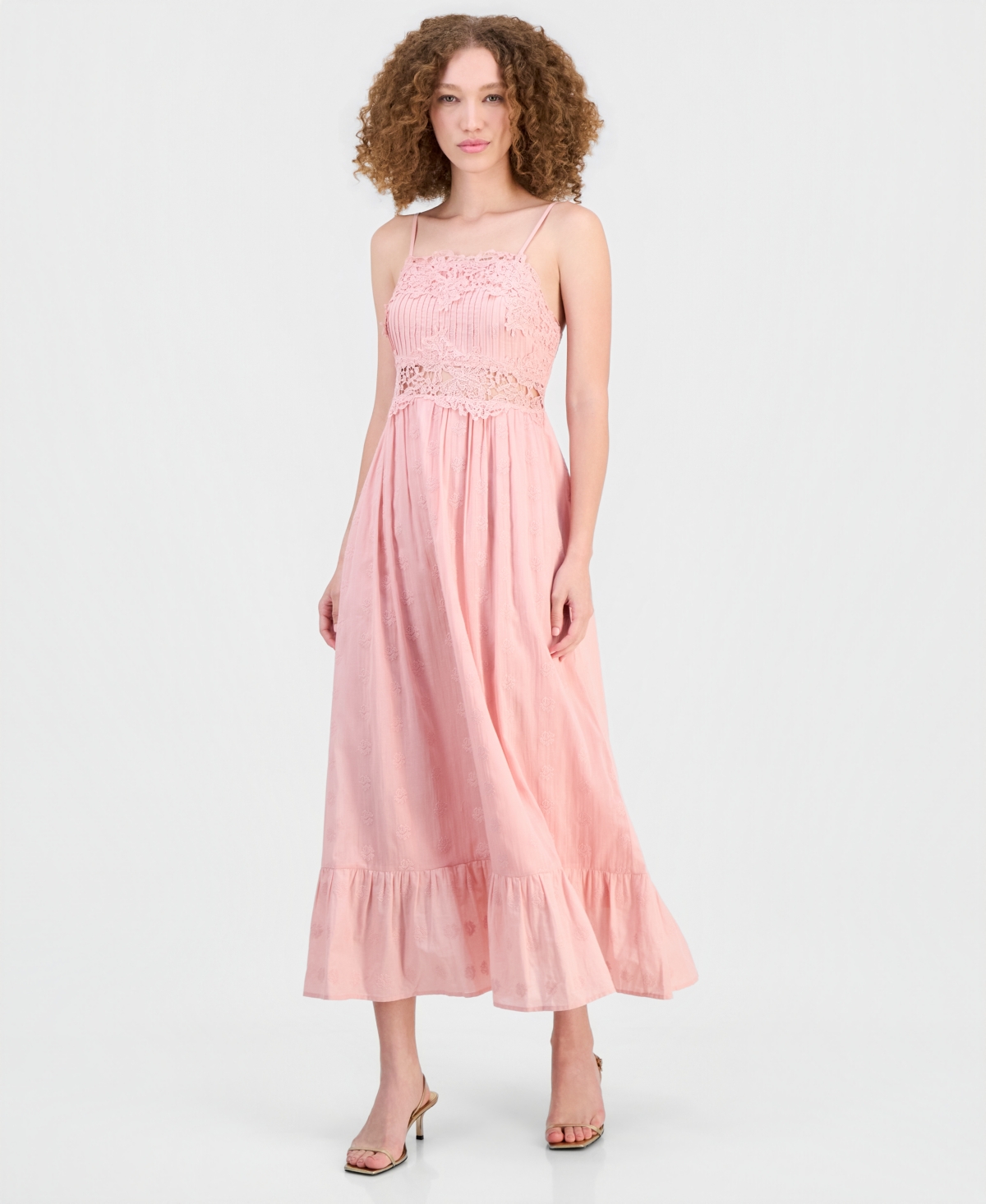 Click here for And Now This Womens Lace-Trim Tank Maxi Dress  Mac... prices