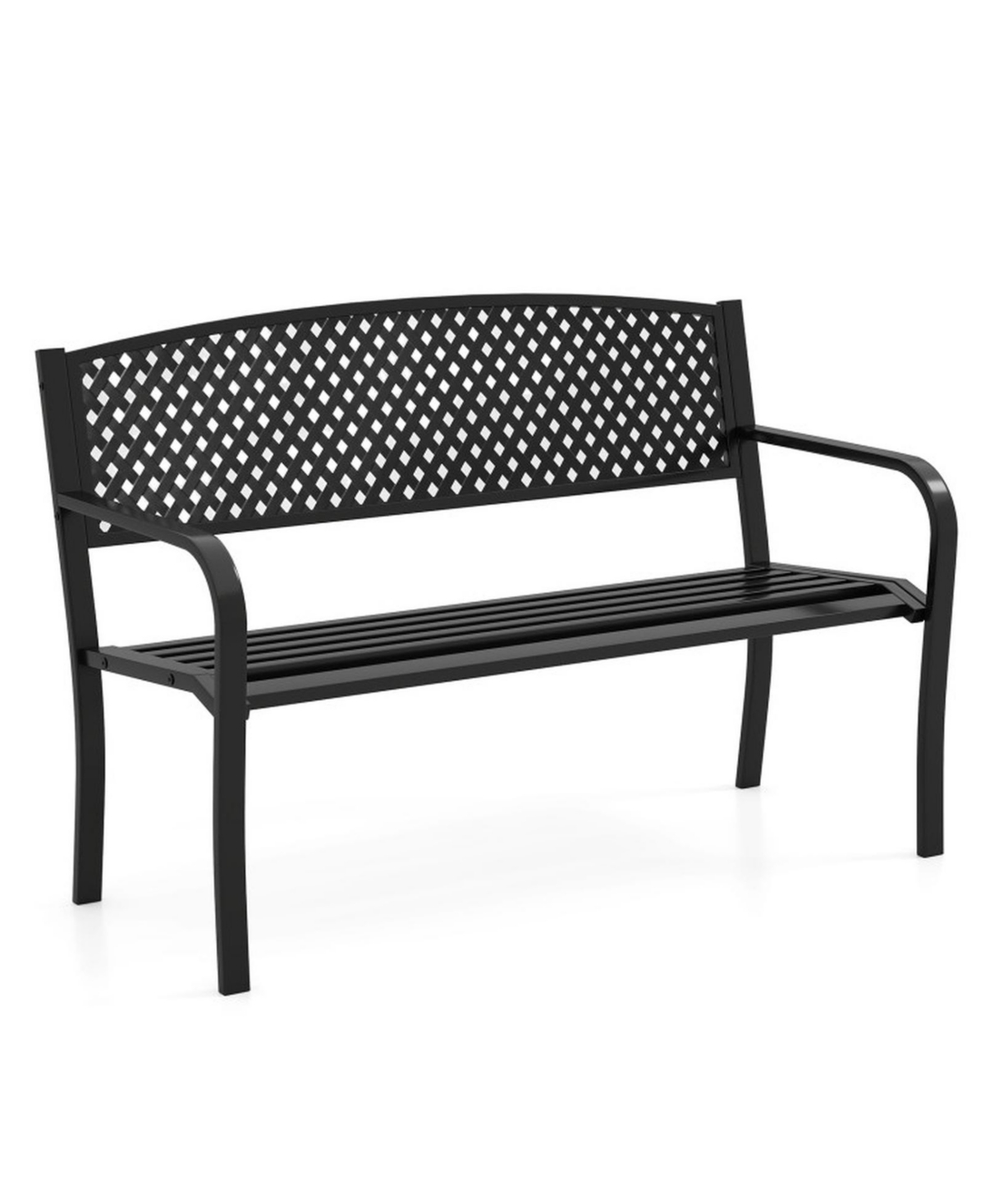 Click here for Sugift Metal Outdoor Patio Bench with High Back fo... prices