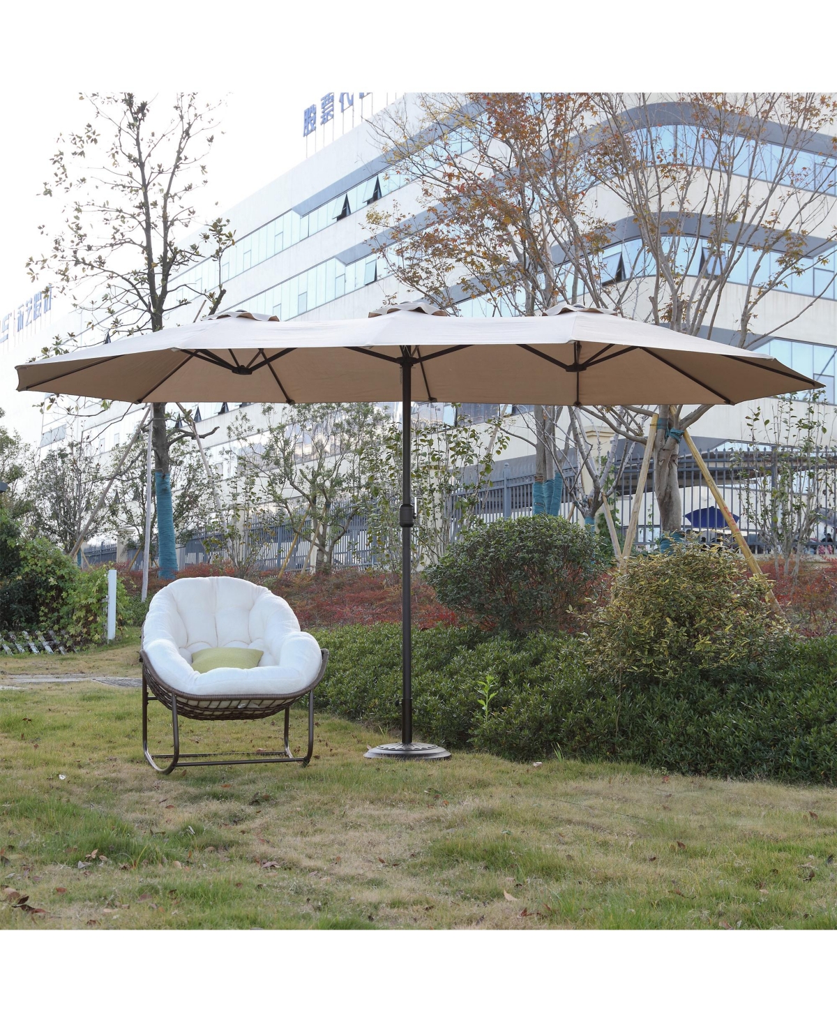 Click here for Clihome 14.8Ft Double Sided Outdoor Umbrella Recta... prices