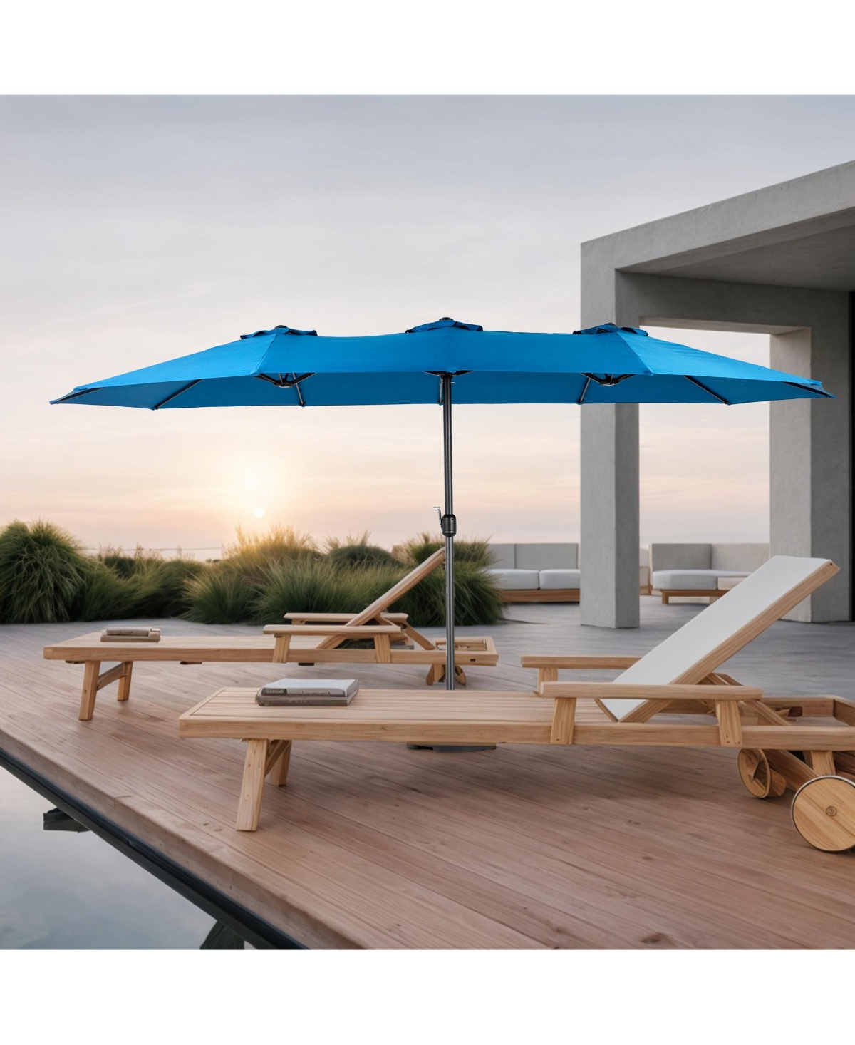 Click here for Clihome 14.8Ft Double Sided Outdoor Umbrella Recta... prices