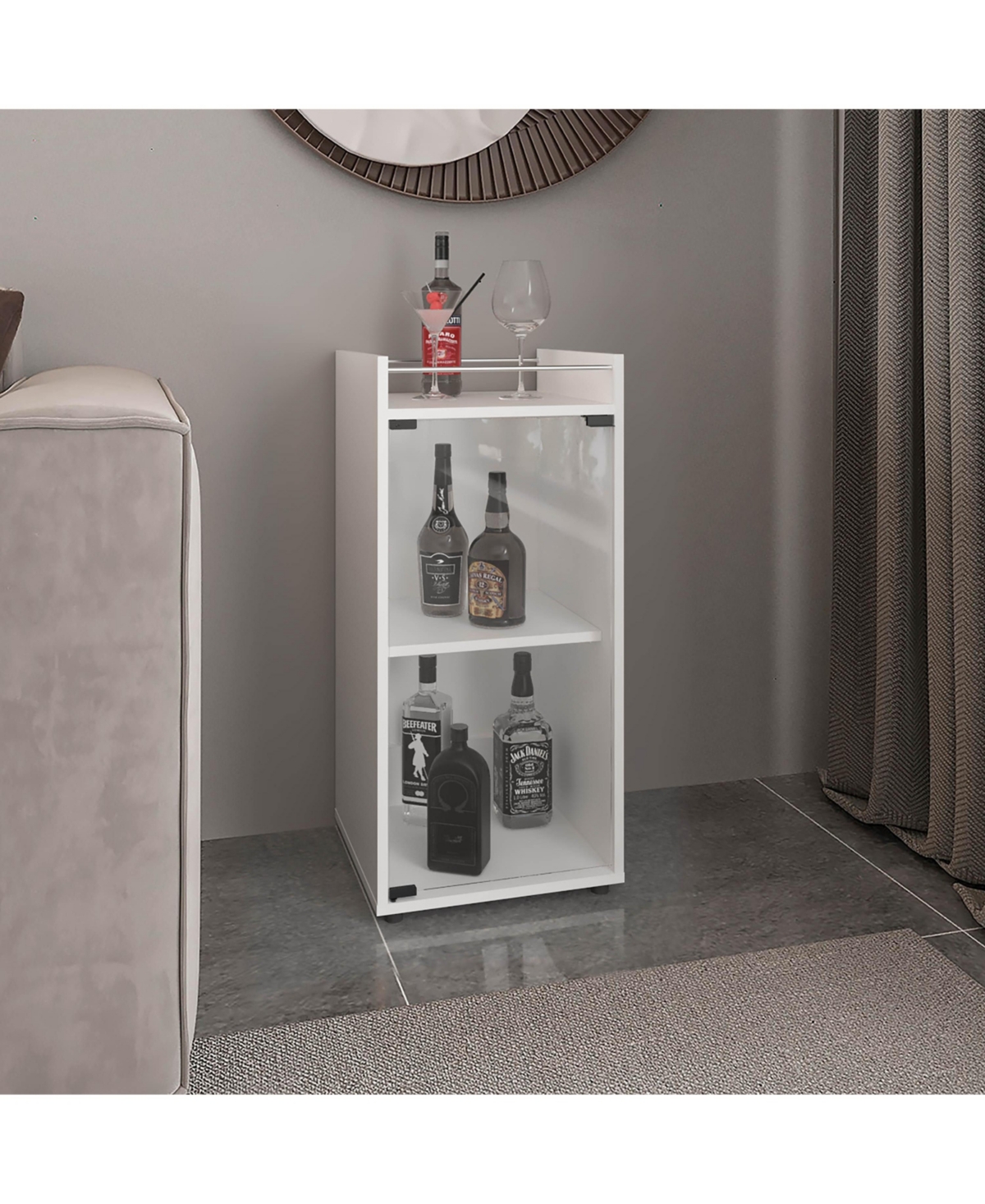 Click here for Flynama Minibar Cabinet with 2 Doors  Open Shelf a... prices