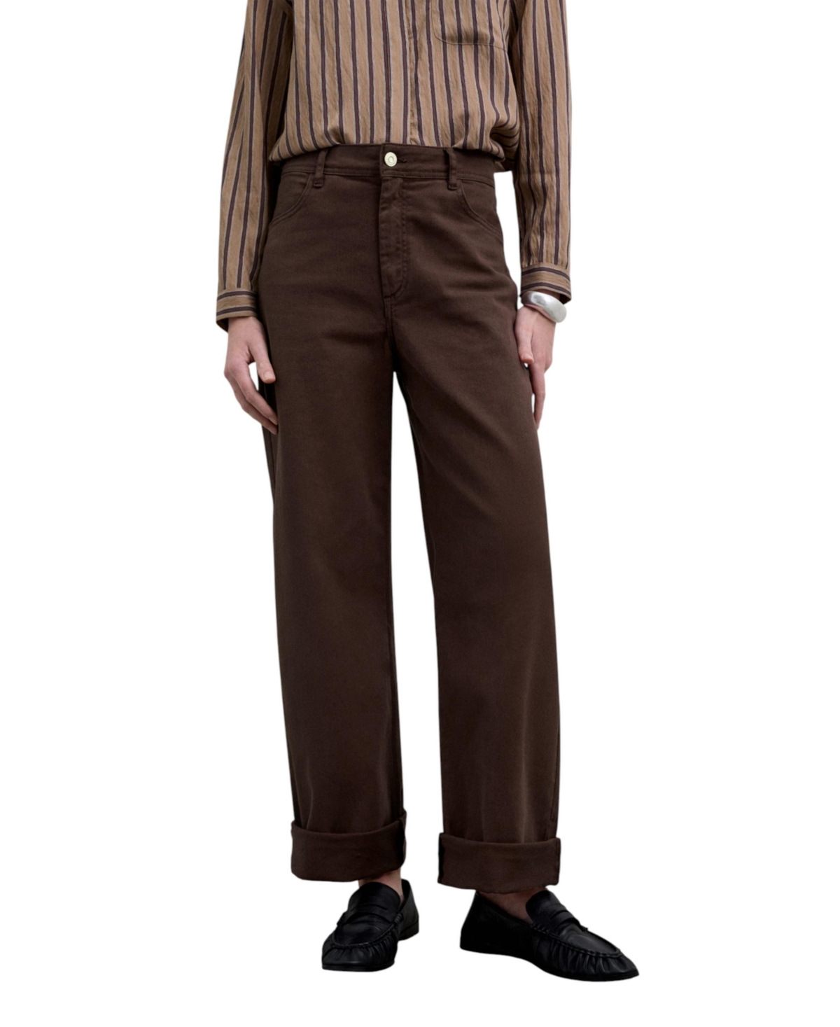 Click here for Scalpers Womens Jeans Low Detail - Brown prices