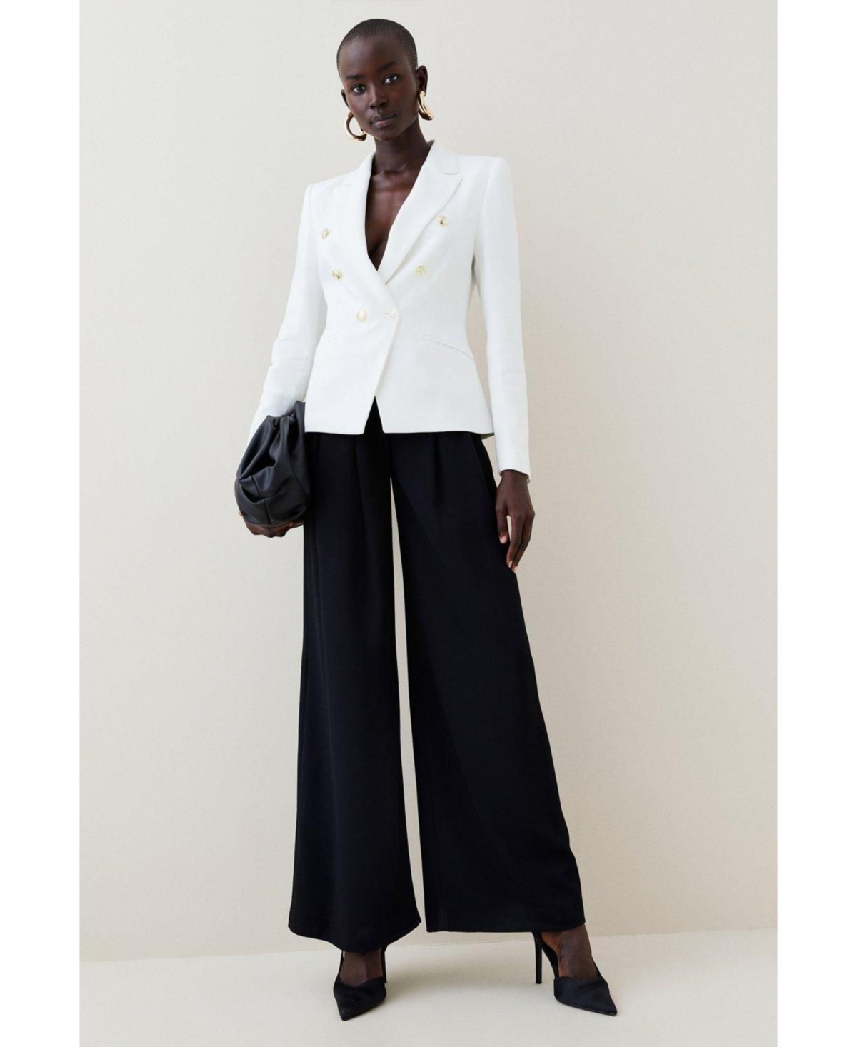 Click here for Karen Millen Womens Tailored Button Military Blaze... prices