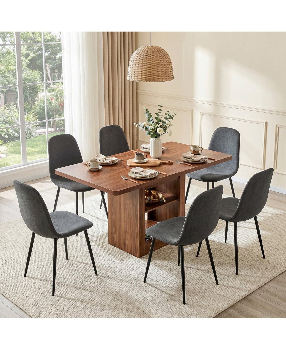 Click here for Sailvan Expandable Dining Table Chair Set  59-71 I... prices