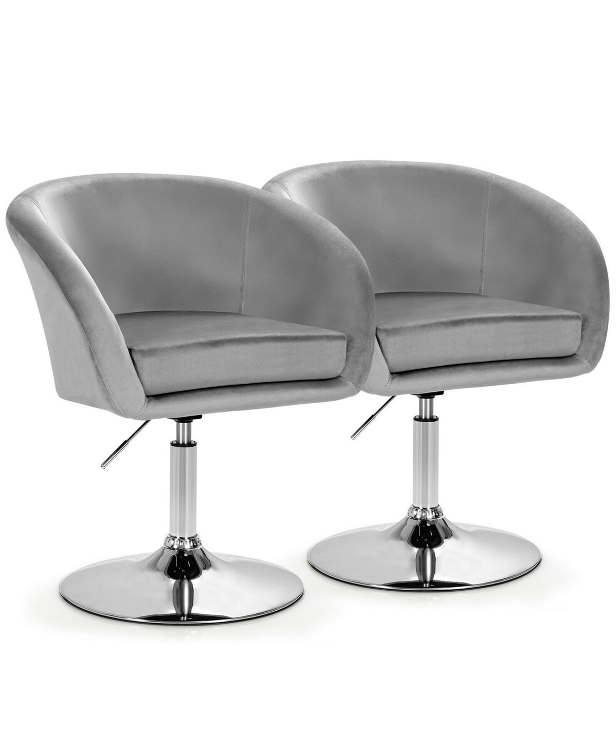 Click here for Gymax Set of 2 Modern Velvet Chair Height Adjustab... prices
