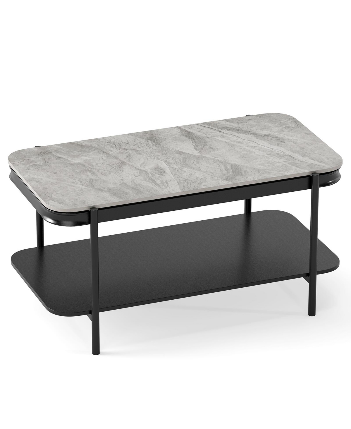 Click here for Gouun 2-Tier Sintered Stone Top Rectangular Coffee... prices
