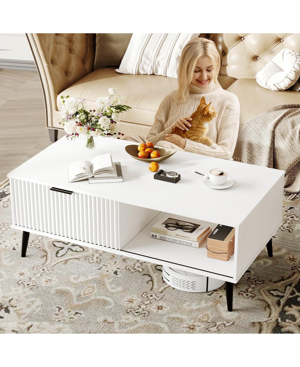 Click here for Homfan Coffee Tables for Living Room  Farmhouse Ce... prices