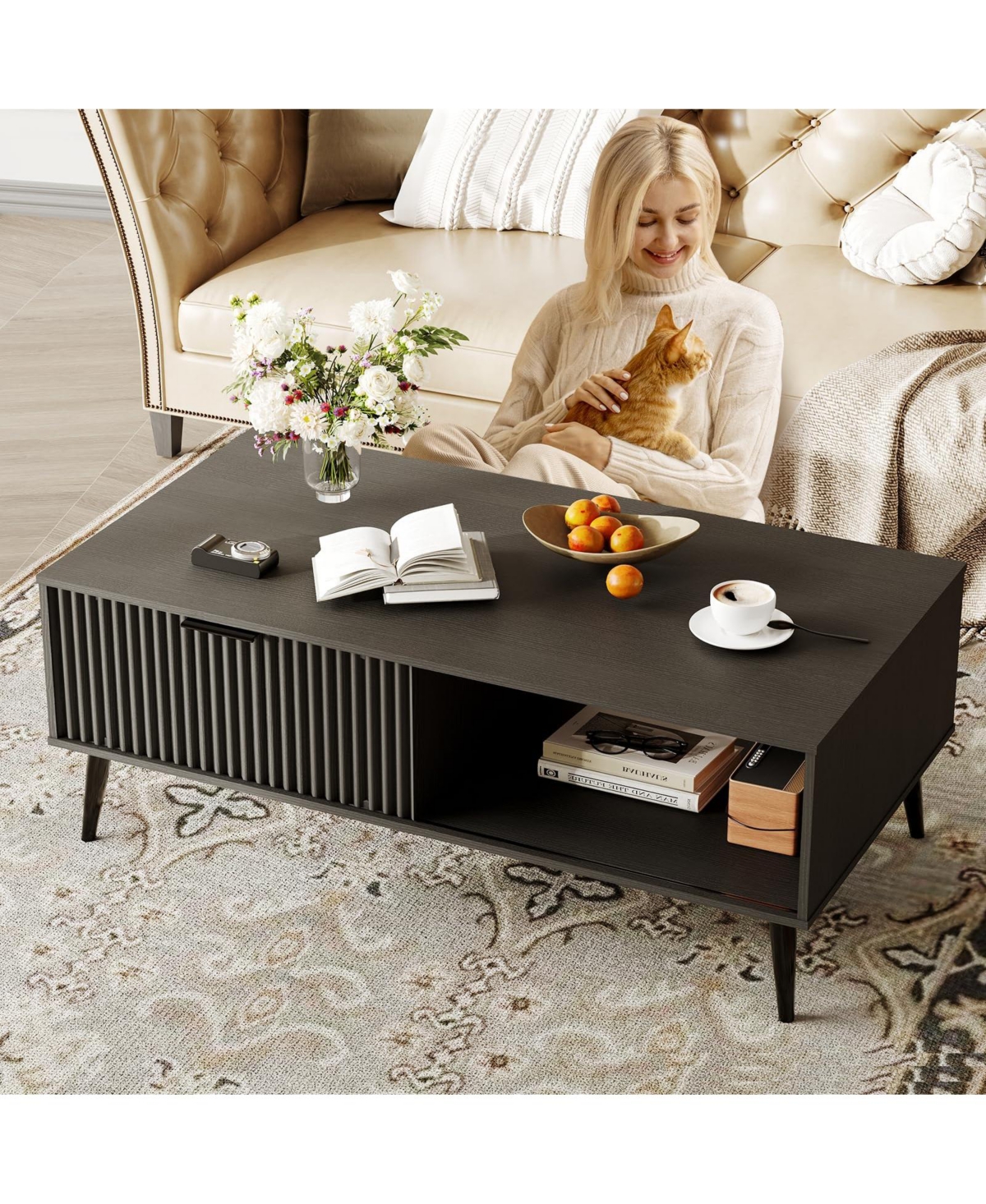 Click here for Homfan Coffee Tables for Living Room  Farmhouse Ce... prices