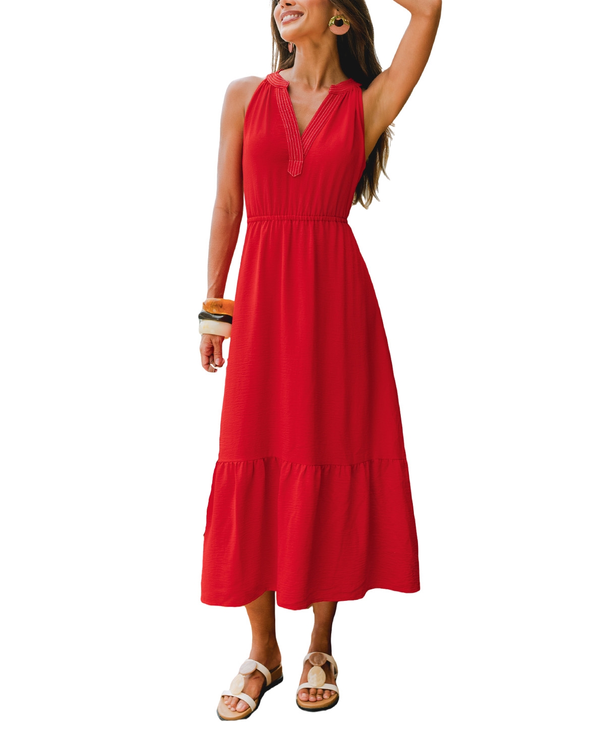 Click here for Cupshe Womens Under the Setting Sun Red Maxi Beach... prices
