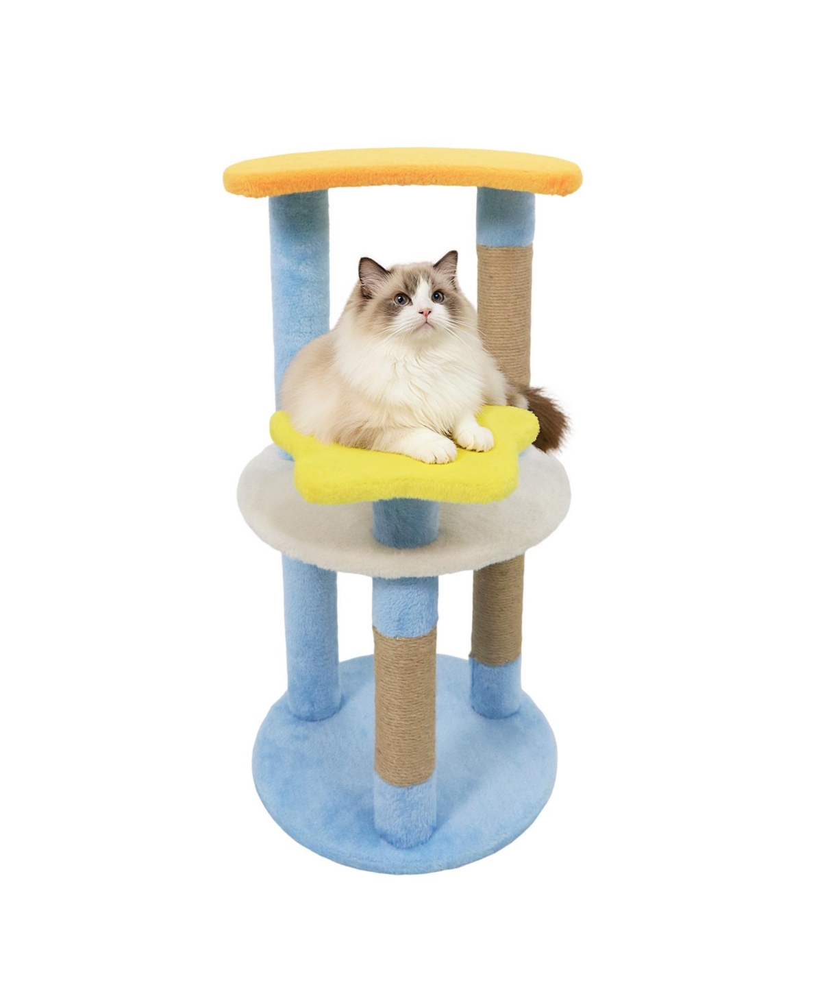 Click here for Cozito Cat Tree 29 in Cute with Star and Moon Plat... prices