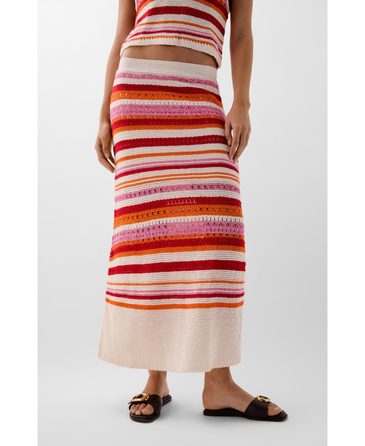 Click here for Scalpers Womens Crochet Summer Skirt - Multi-red prices