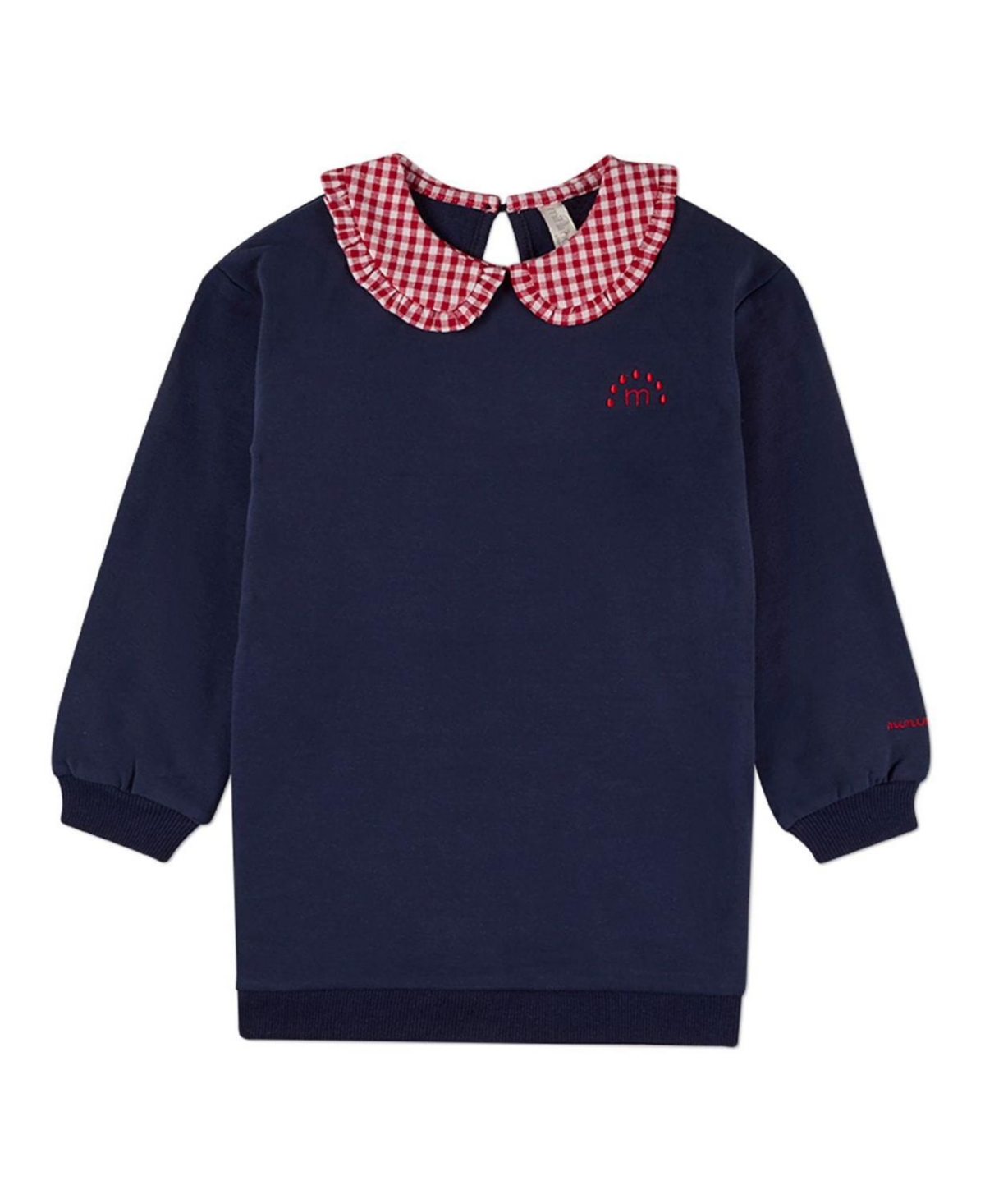 Click here for MeMoi Child Gingham Ruffled Collar Sweatshirt Dres... prices