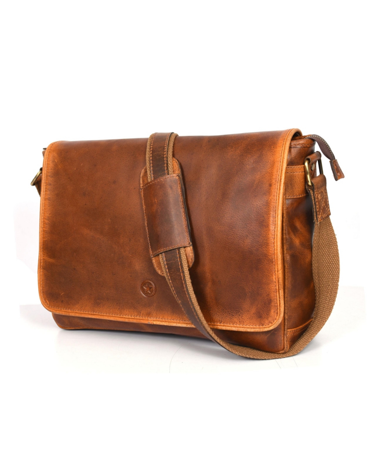 Click here for Aaron Leather Goods Messenger Bag - Brown prices