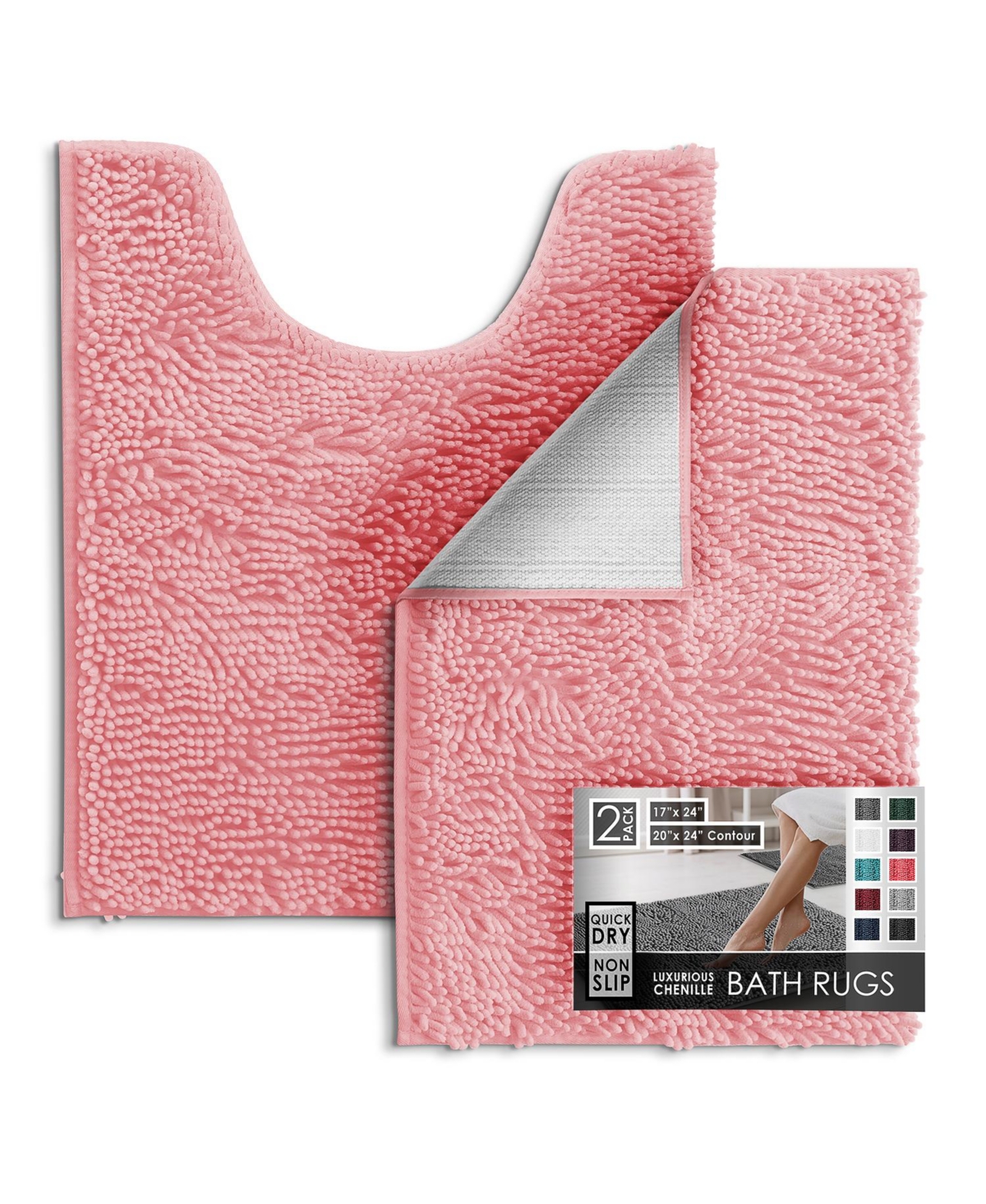 Click here for Hearth and Harbor Chenille Bath Rug 2-Piece Set -... prices