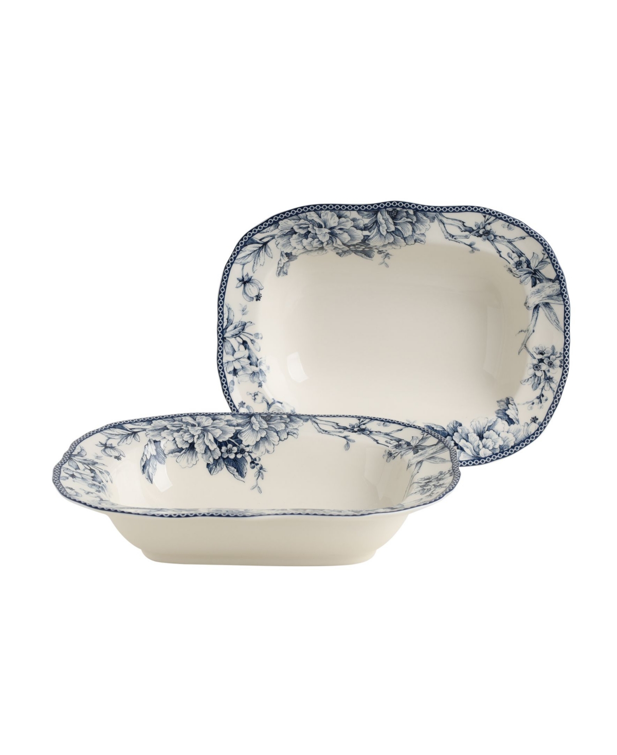 Click here for 222 Fifth Adelaide Blue Serving Bowls  Set of 2 -... prices