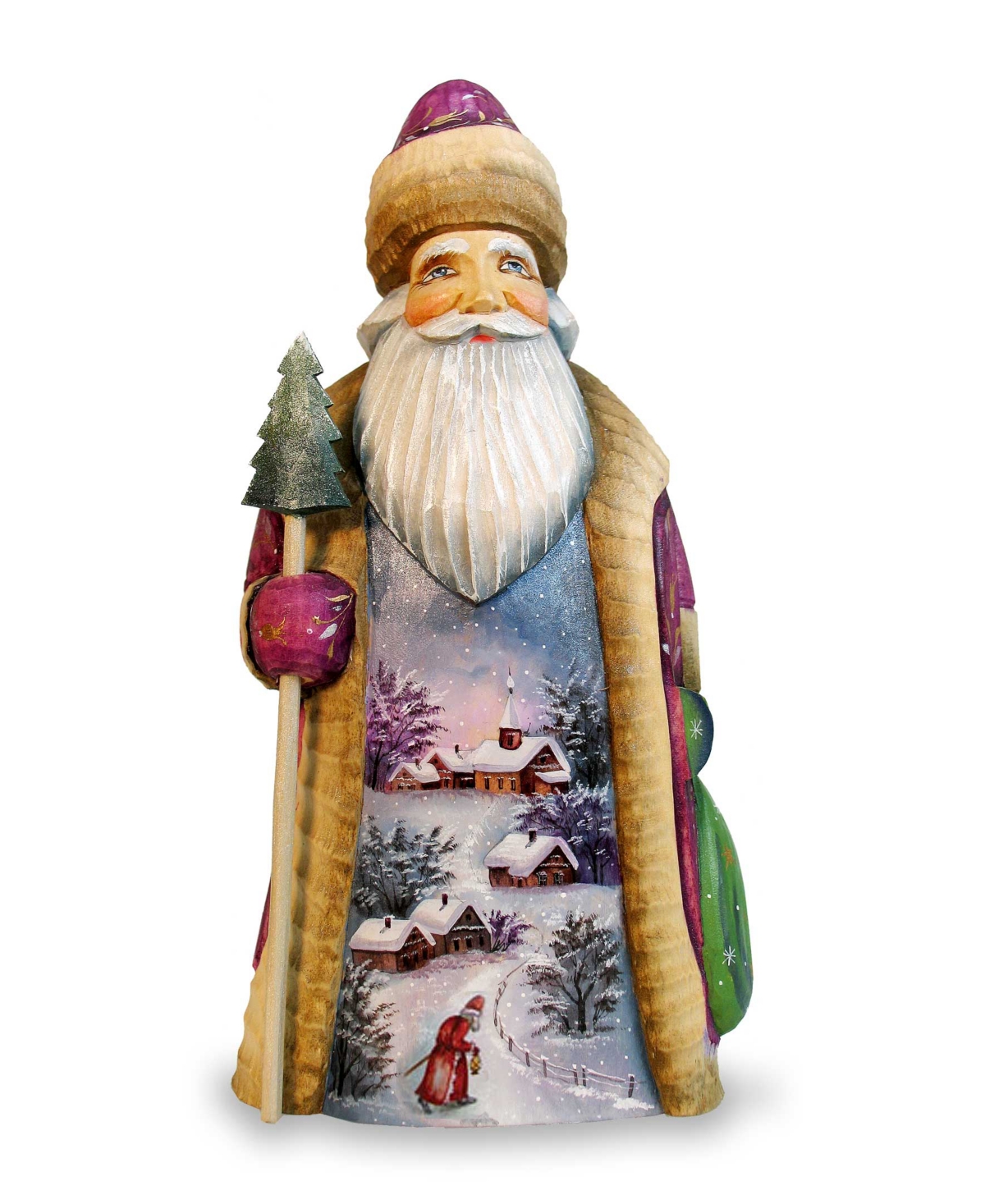 Click here for G.DeBrekht Woodcarved First Light Santa Figurine -... prices
