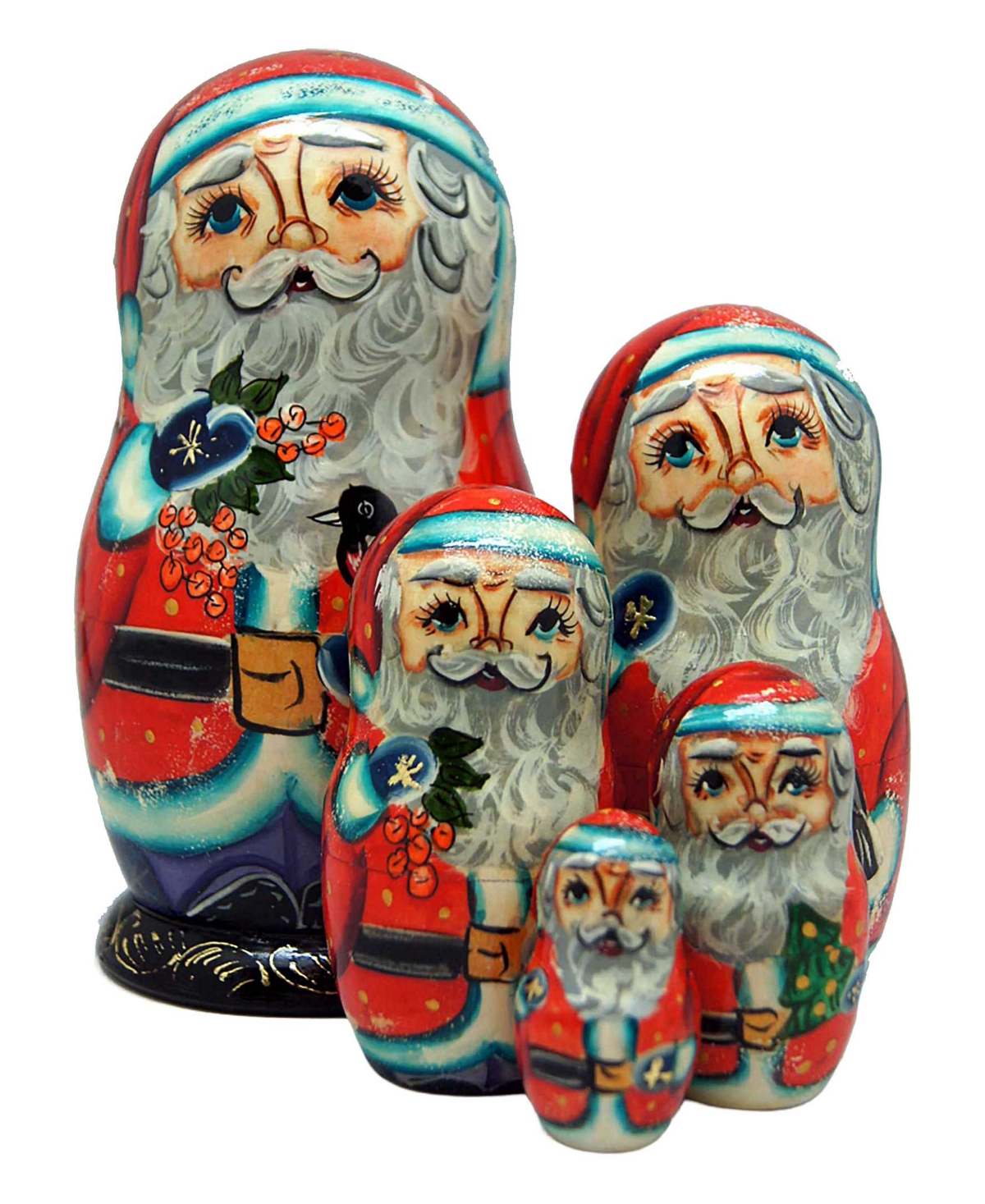 Click here for G.DeBrekht 5-Piece Birdy Santa Russian Matryoshka... prices