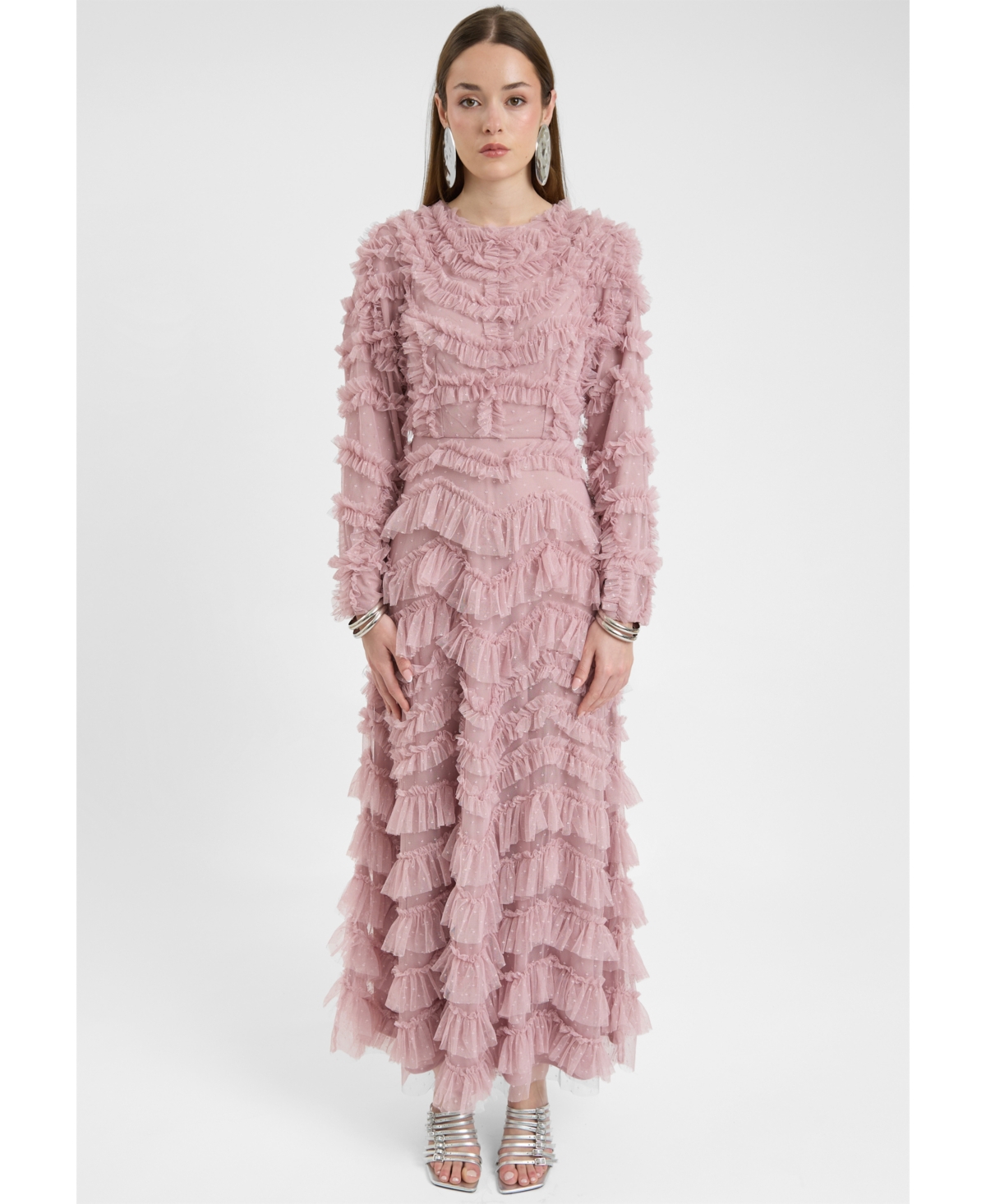 Click here for Maryisa Womens Modest Ruffle Dress Maxi With Self... prices