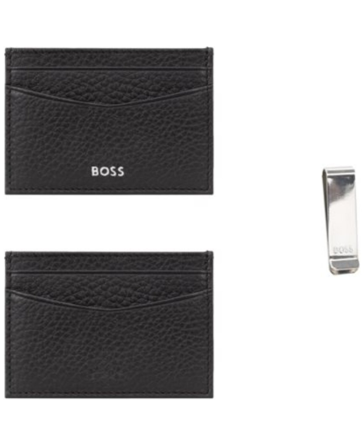 Click here for Hugo Boss Leather Cardholder and Money Clip  2-Pie... prices