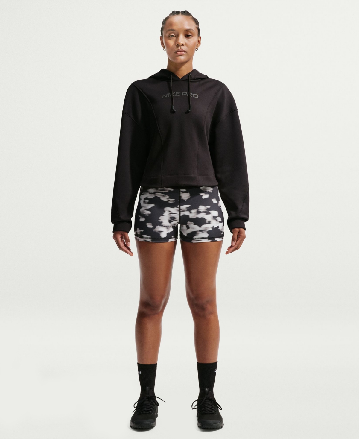 Click here for Nike Pro Womens 3 Mid-Rise Printed Biker Shorts -... prices