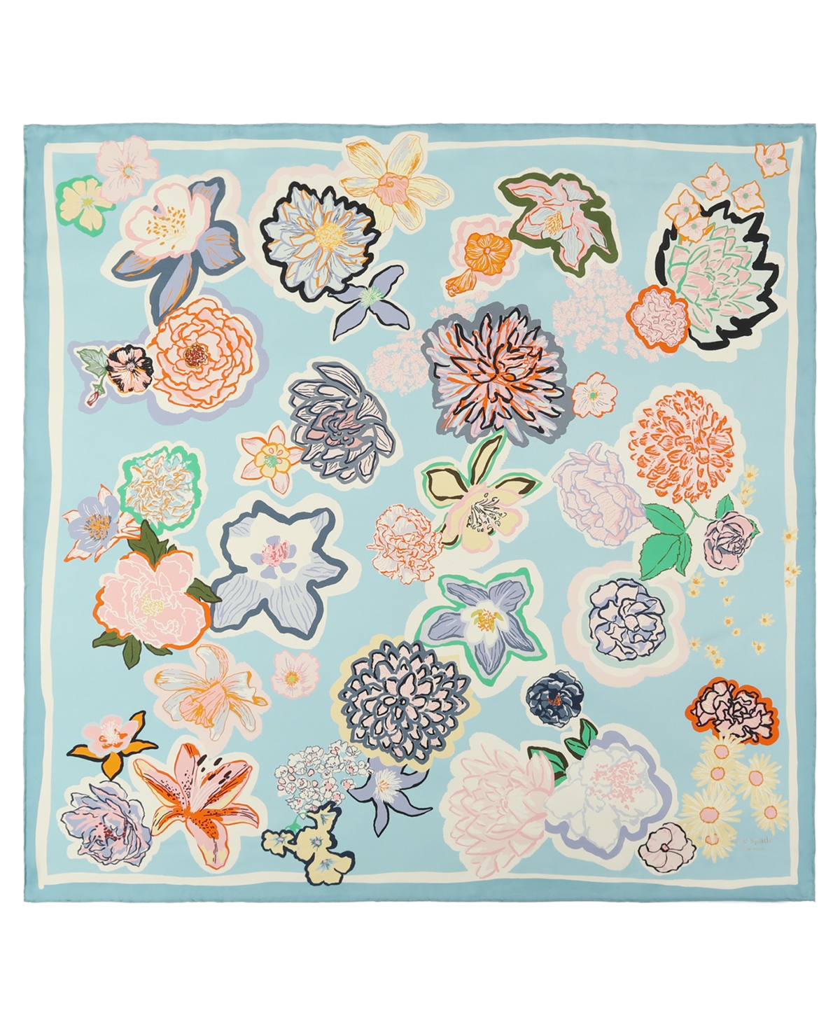 Click here for kate spade new york Garden Floral Silk Square Scar... prices