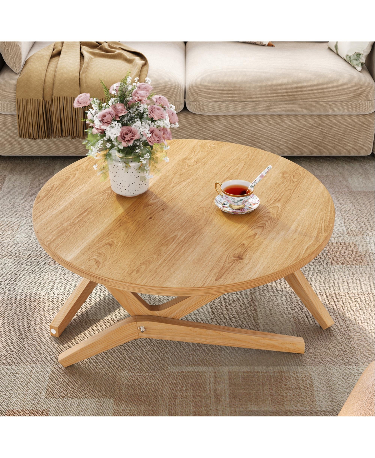Click here for Rainsken 2-in-1 Round Transformer Coffee Table  Co... prices