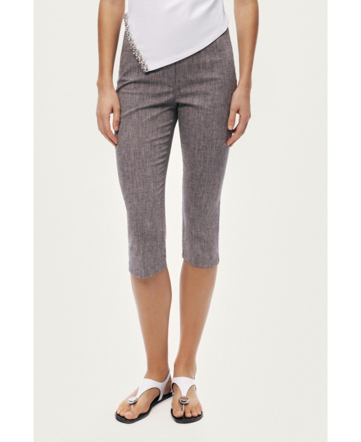 Click here for Nocturne Womens Tailored Linen Blend Capri Pants -... prices