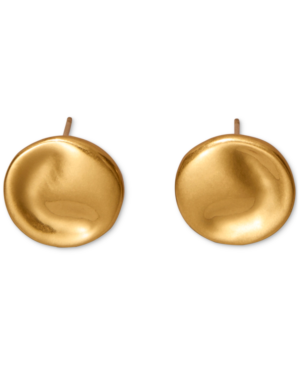 Click here for Donna Karan Worn 24k Gold Plated Wave Coin Stud Ea... prices