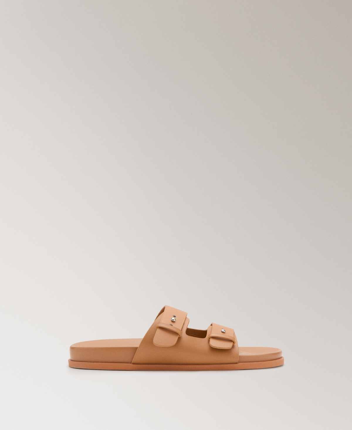 Click here for Mango Womens Double-Buckle Leather Sandals - Orang... prices