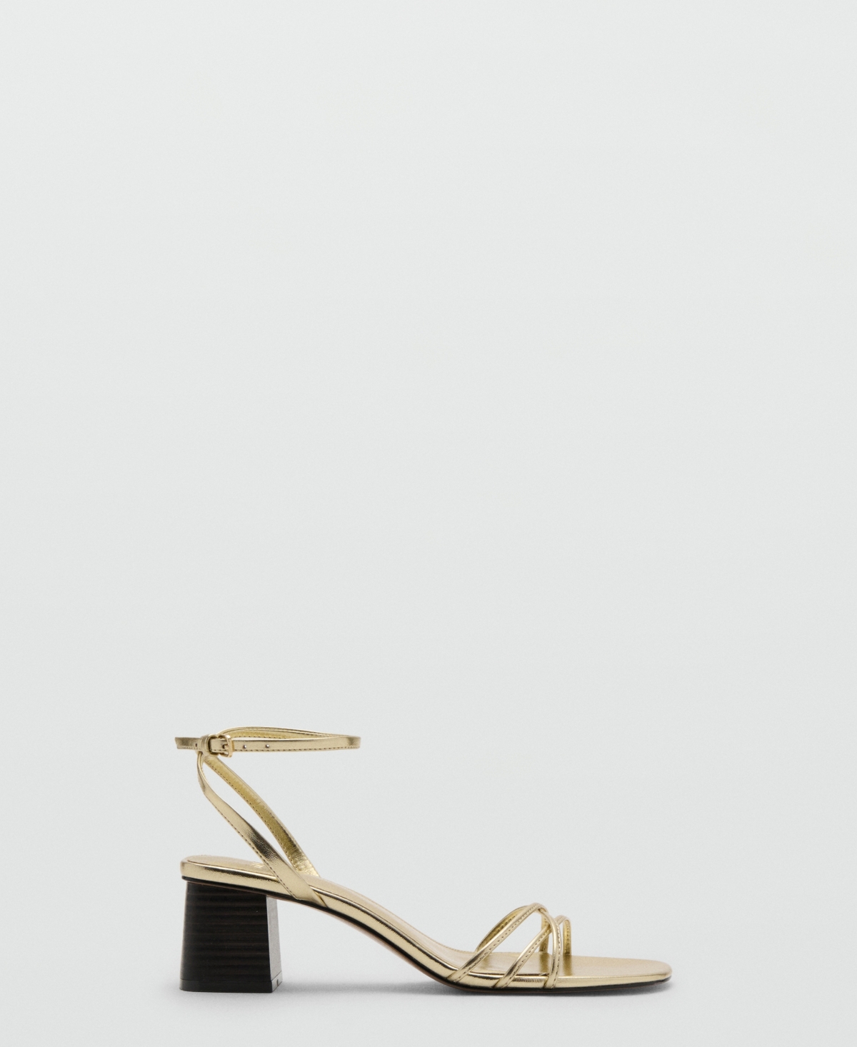 Click here for Mango Womens Straps Heeled Sandals - Gold prices