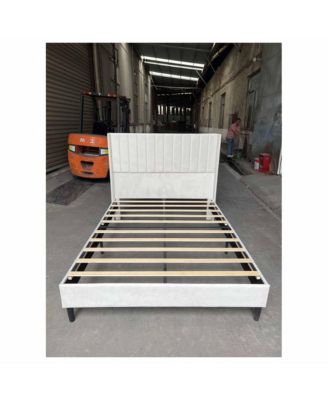 Click here for Homfan Bed Frame With Headboard Sturdy Wooden Slat... prices