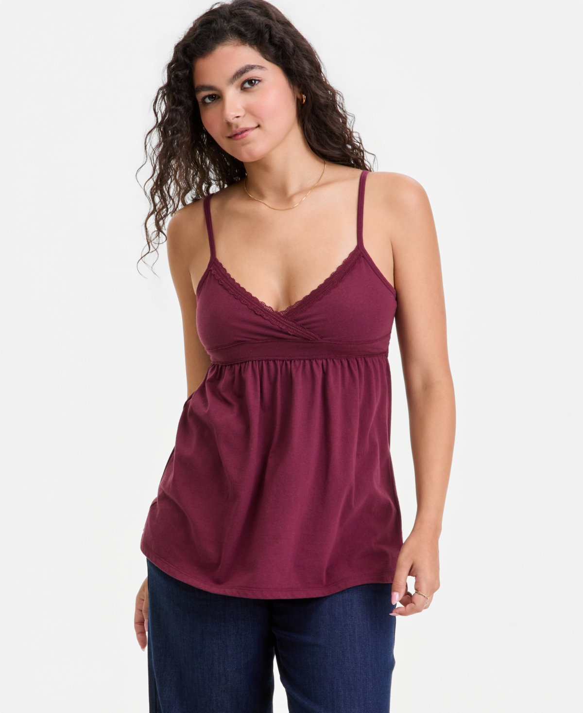 Click here for Madden Girl Juniors Surplice-Neck Babydoll Top - W... prices