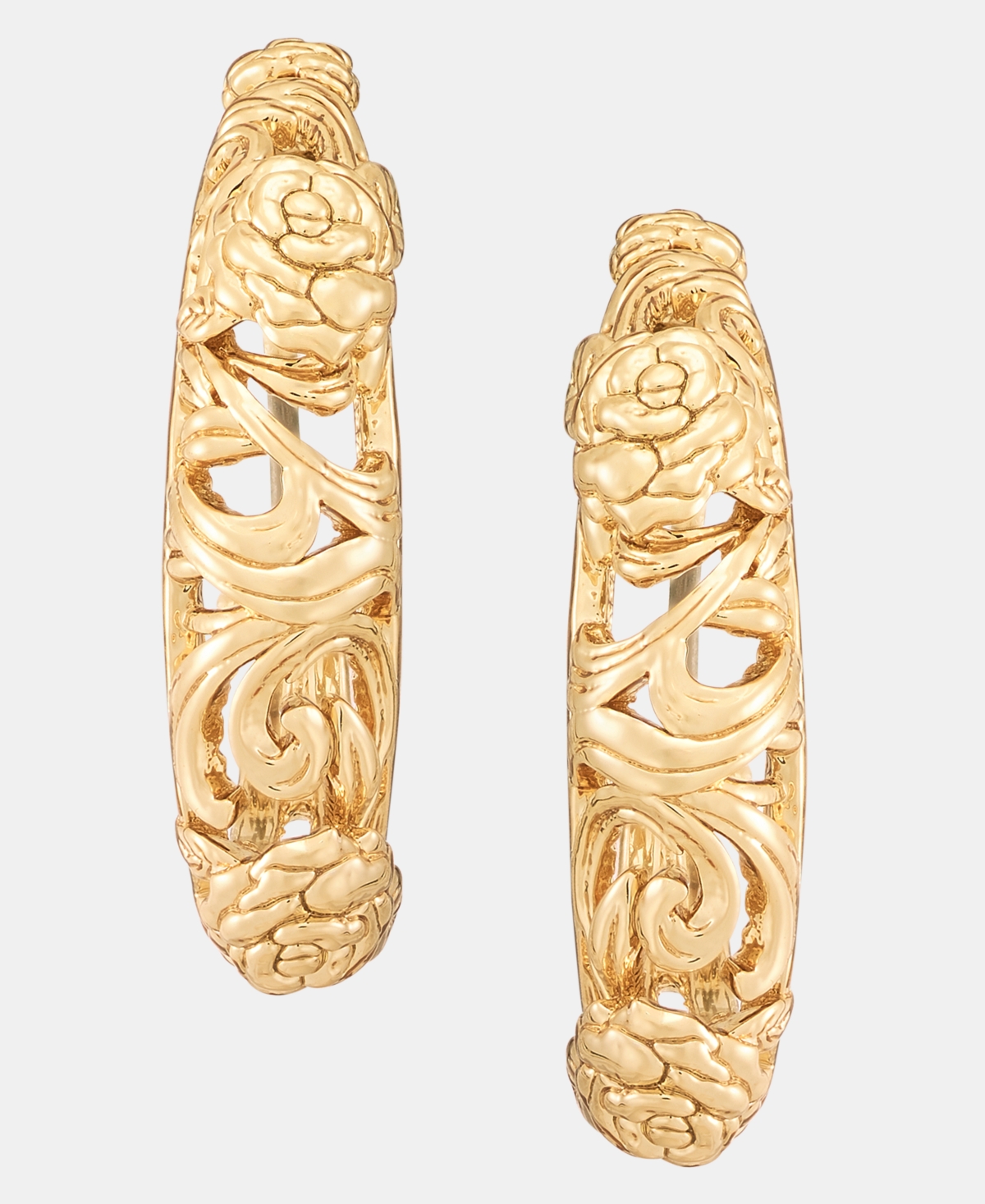 Click here for lonna & lilly Small Puffy Filigree Hoop Earrings... prices