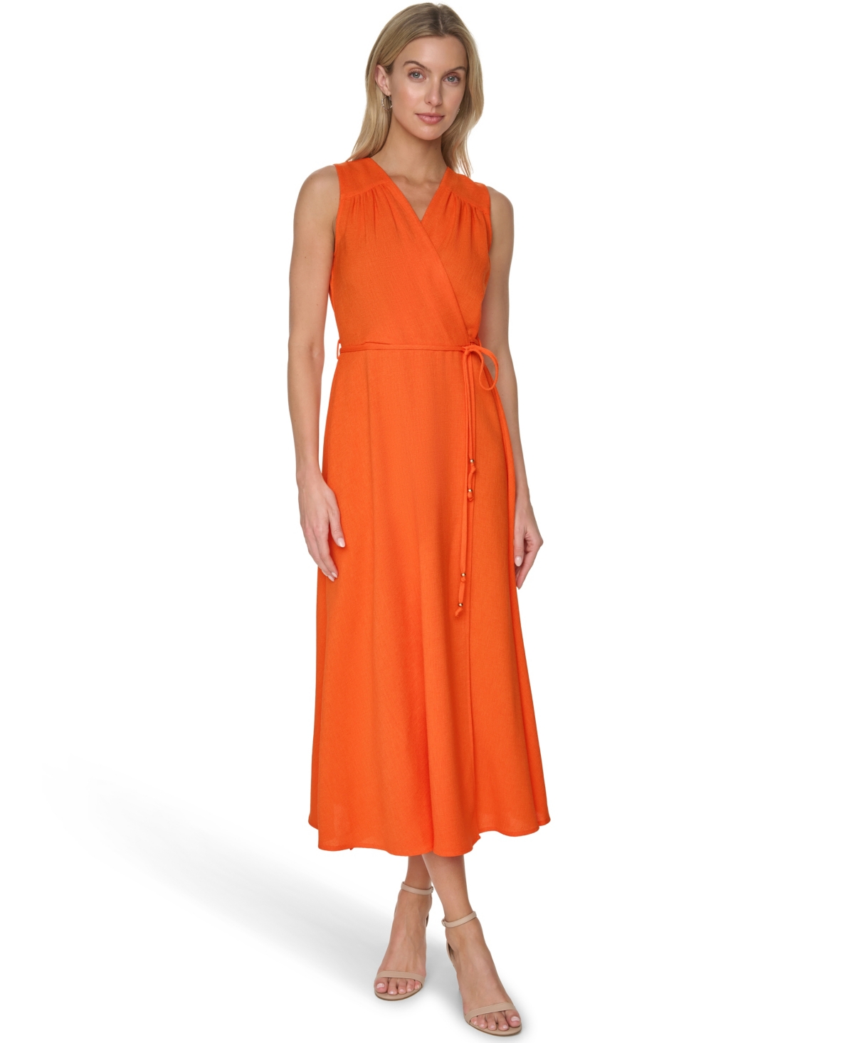 Click here for Calvin Klein Womens V Neck Midi Dress - INDIGO prices