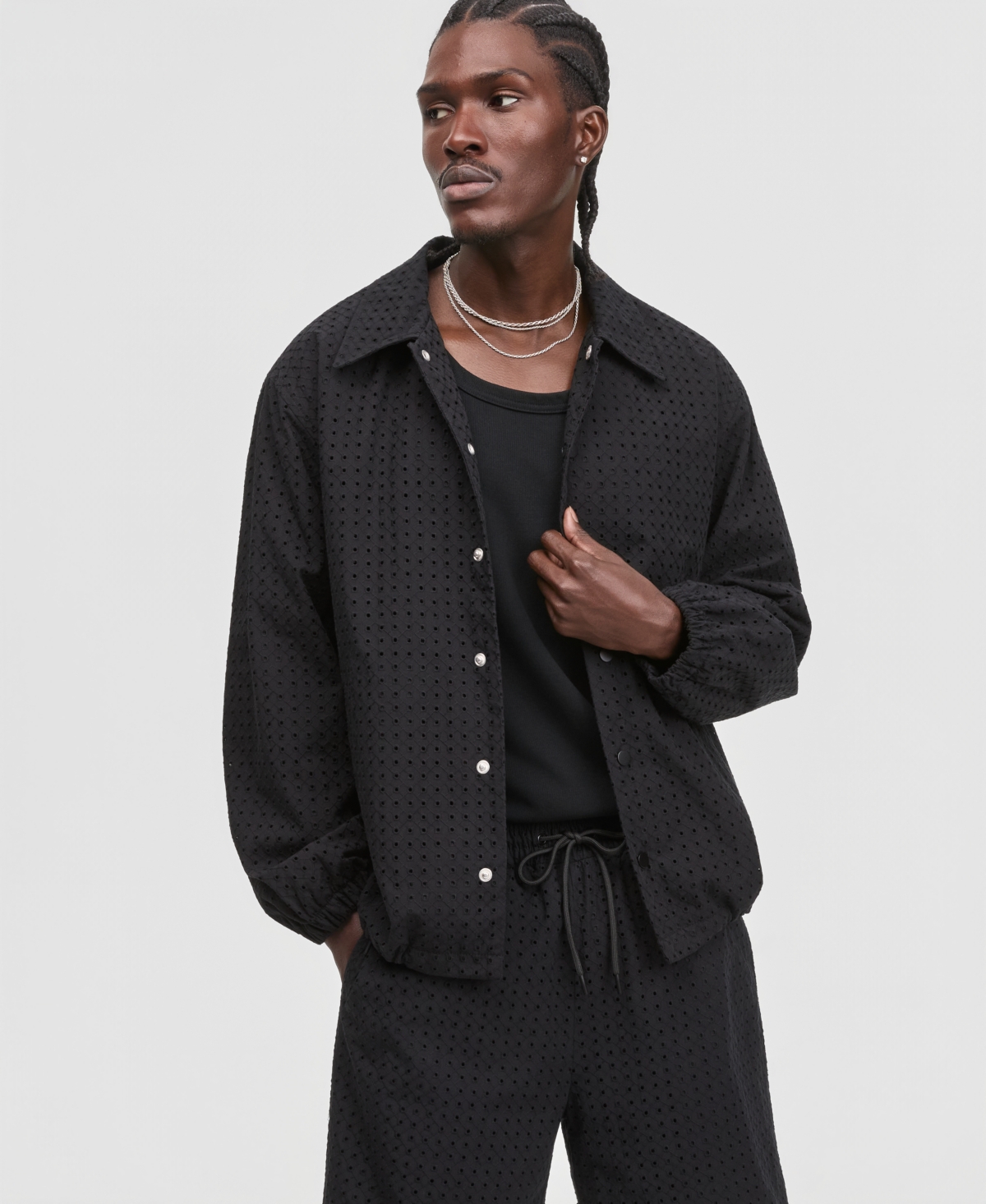 Click here for Mode of One Mens Eyelet Coach Jacket  Macys Exclus... prices