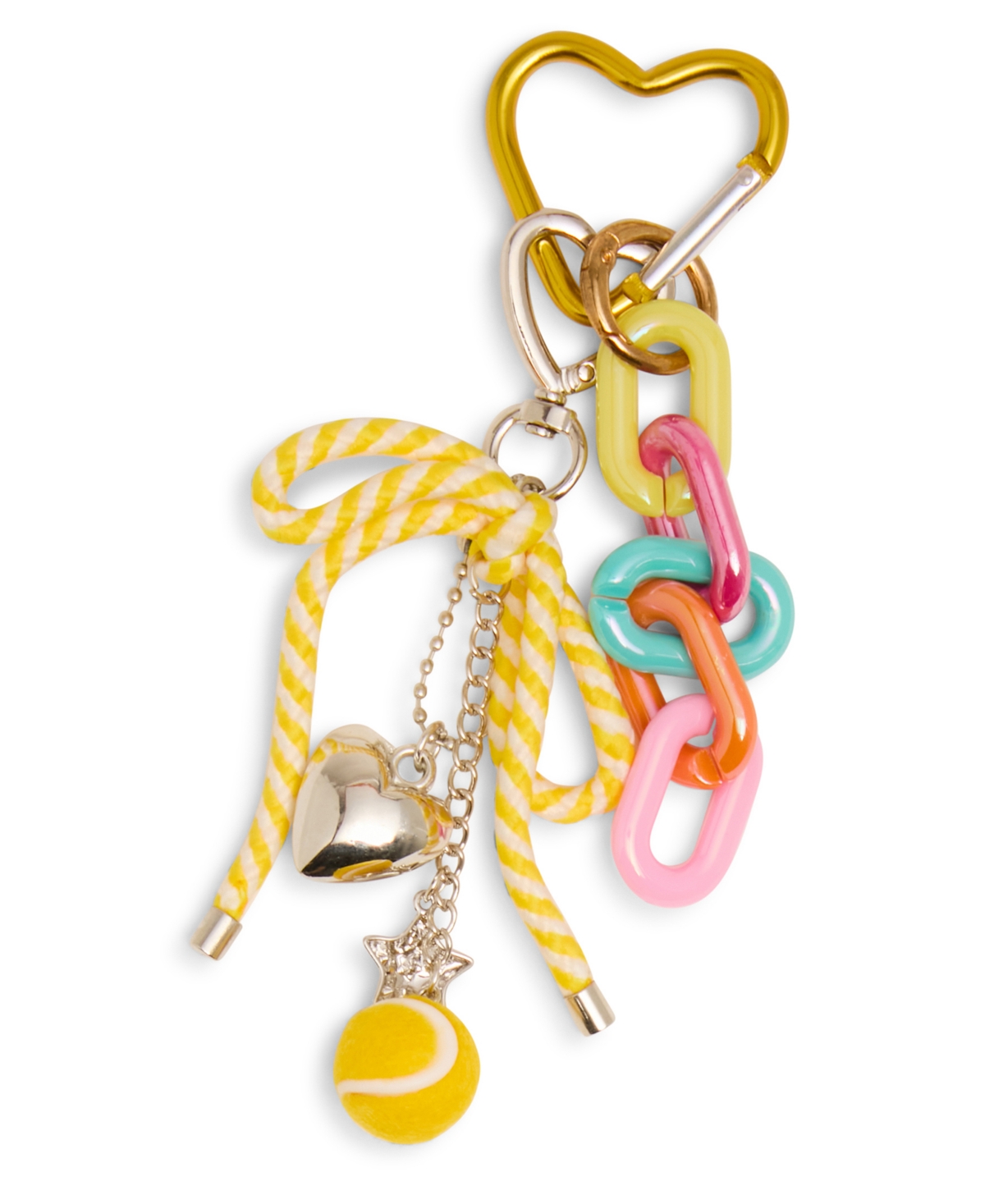 Click here for Madden Girl Heart Clasp Bag Charm - Multi prices