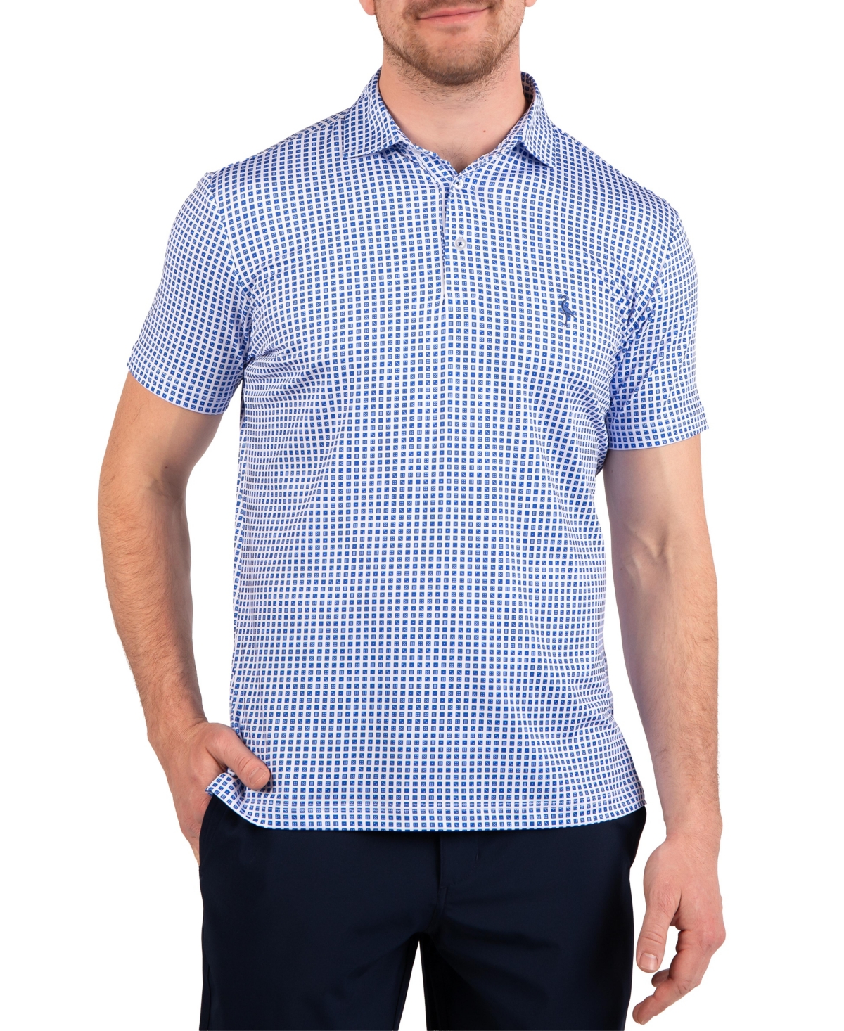 Click here for Tailorbyrd Mens Dice Game Printed Performance Polo... prices