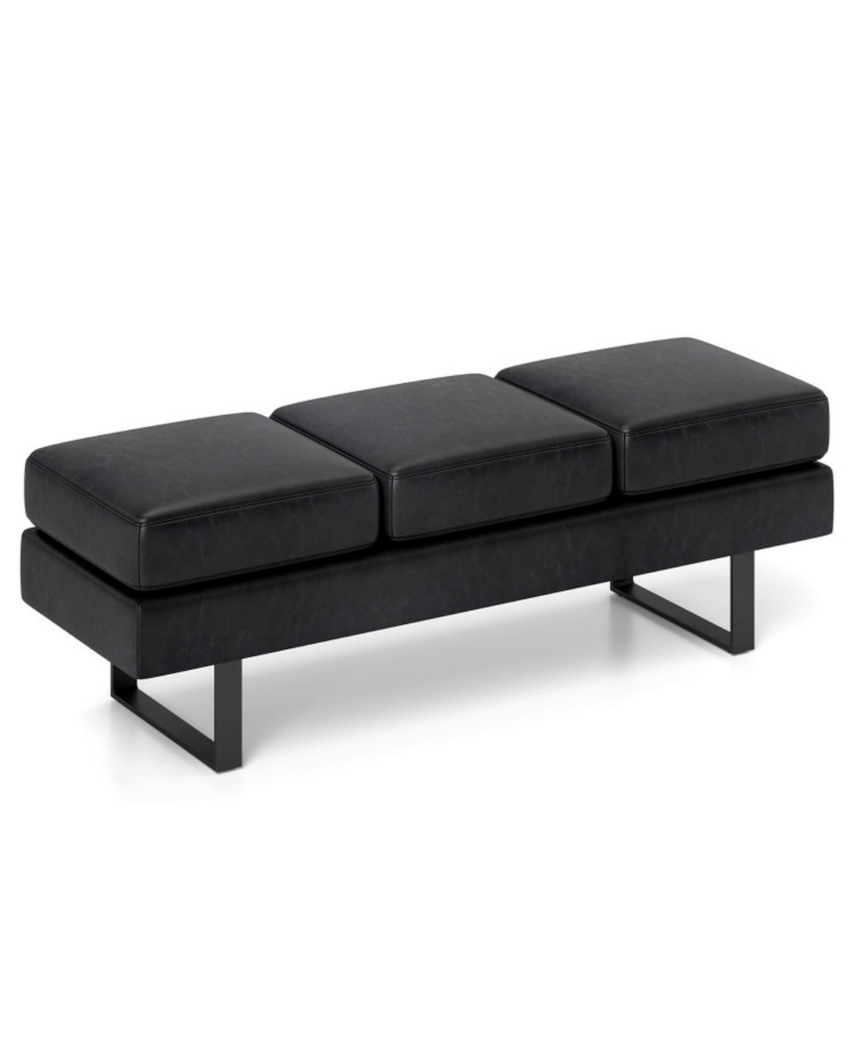 Click here for Gouun Upholstered Faux Linen Bench with Heavy-Duty... prices