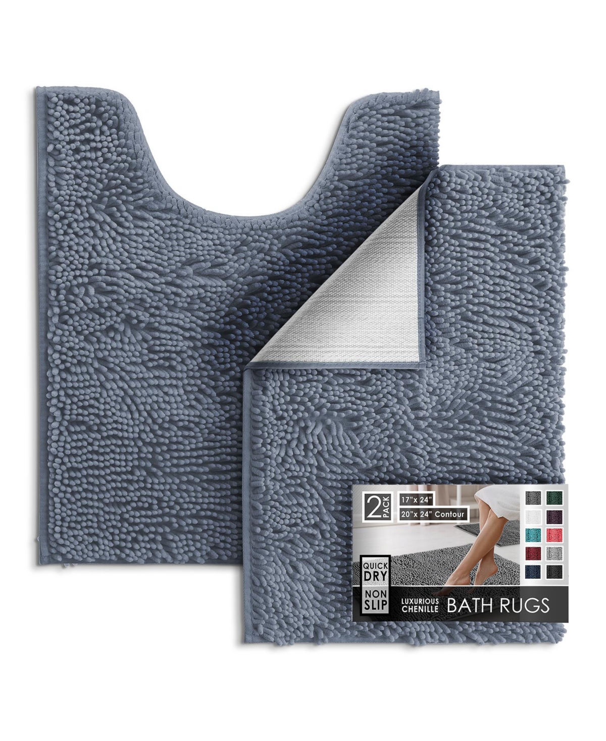 Click here for Hearth and Harbor Chenille Bath Rug 2-Piece Set -... prices