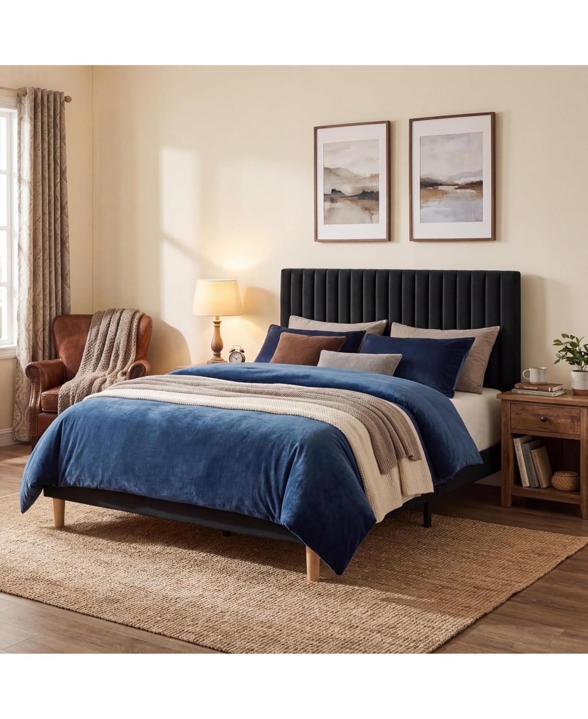 Click here for gaomon Upholstered Platform Bed with Adjustable Tu... prices