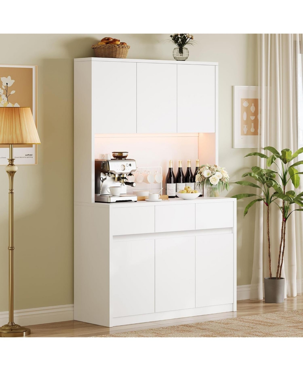 Click here for gaomon Kitchen Pantry Cabinet 71 in Tall Storage C... prices