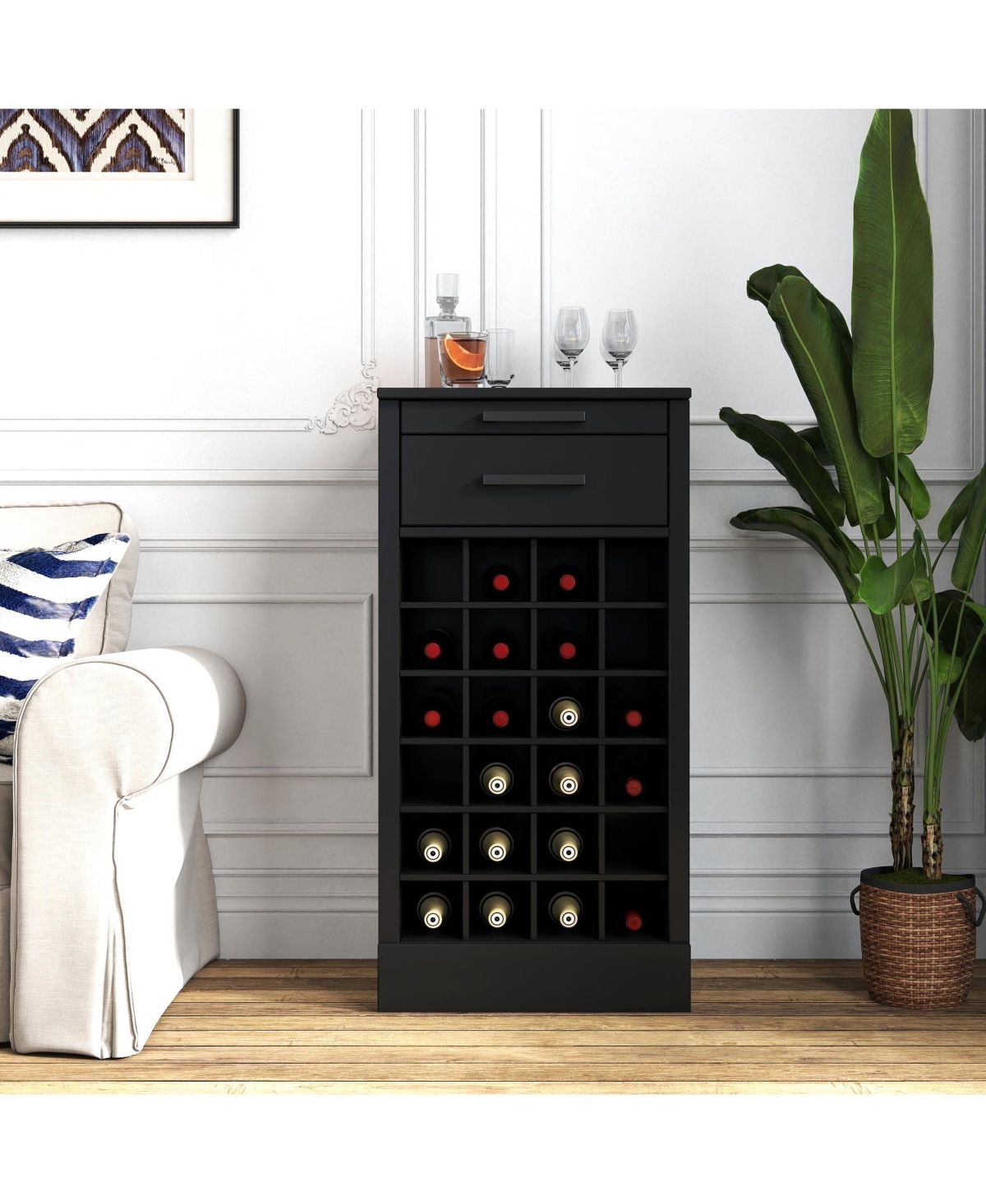 Click here for Flynama Bar Cabinet with 6 Cabinets 24 Wine Rack prices
