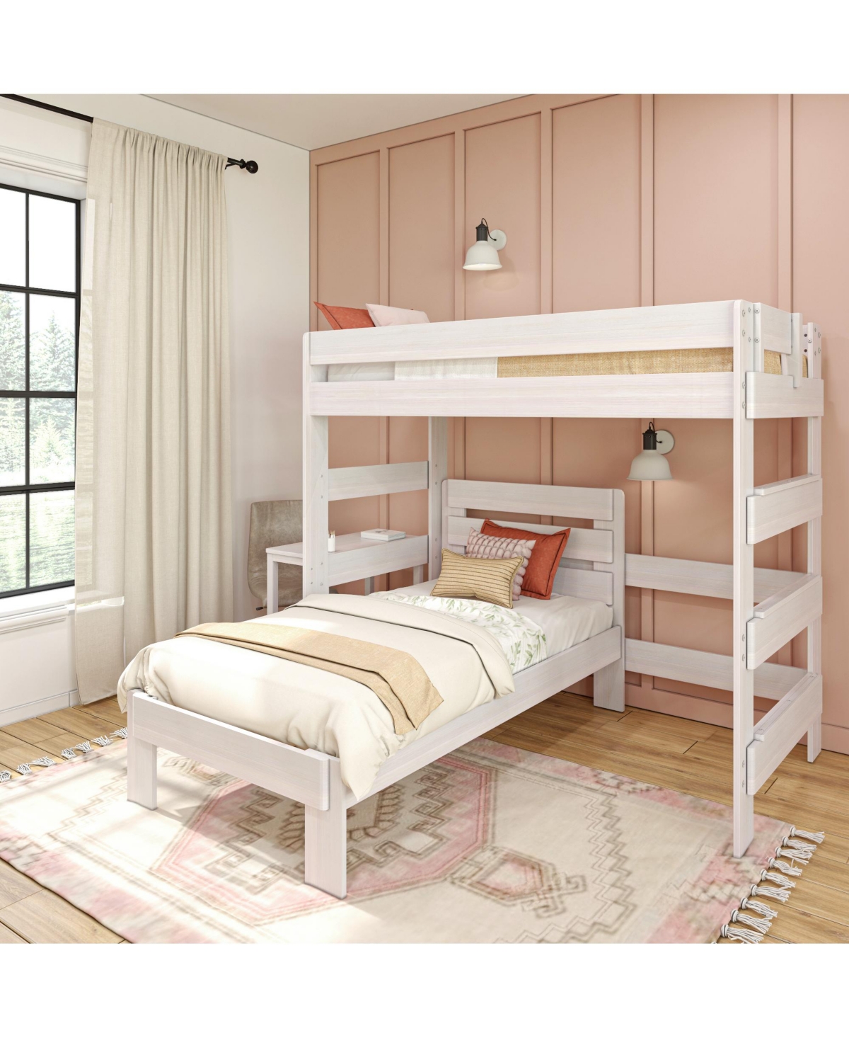 Click here for Max &bLily Farmhouse Twin over Twin L-Shaped Bunk... prices