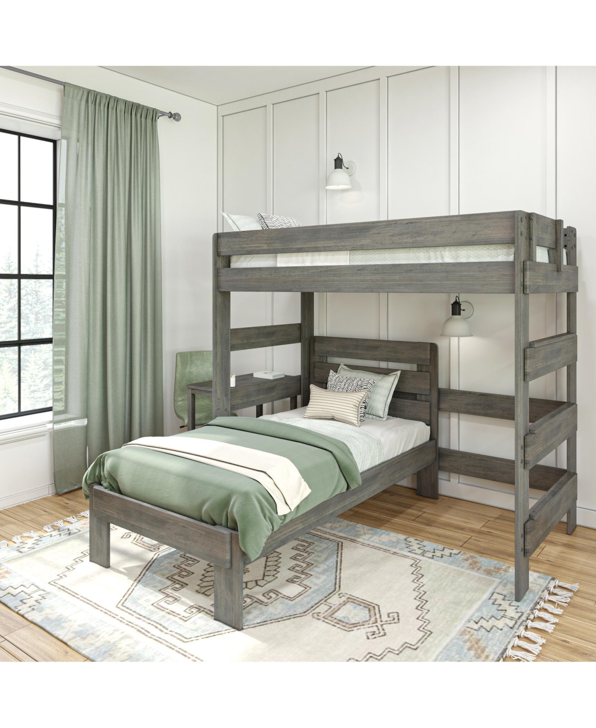Click here for Max &bLily Farmhouse Twin over Twin L-Shaped Bunk... prices