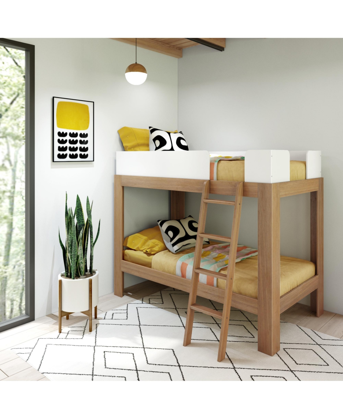 Click here for Max & Lily Bunk Bed  Mid-Century Modern Twin over... prices