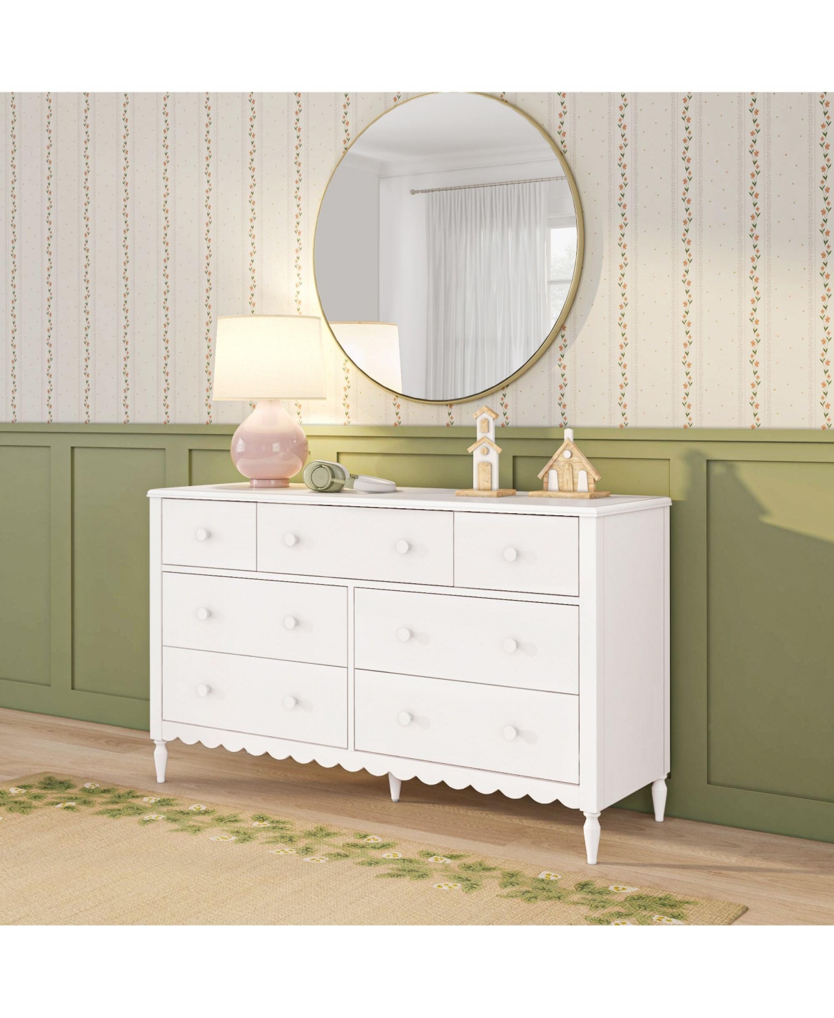 Click here for Max & Lily Charlotte 7 Drawer Dresser - Linen whit... prices